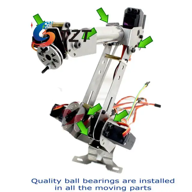 DIY 6 Axis Mechanical Robotic Arm Frame Kit for Robot Smart Car Arduino ...