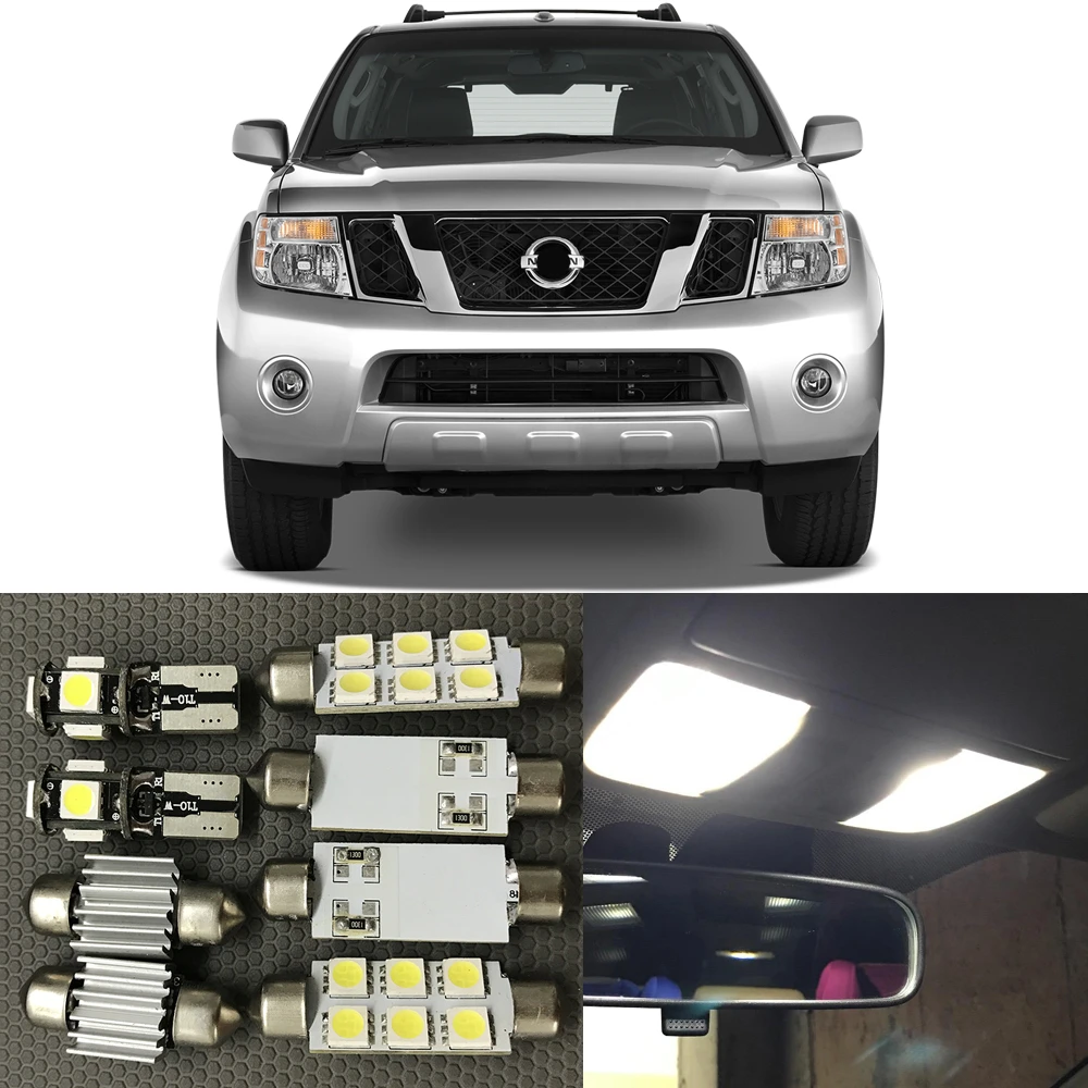 12x White Auto Car Led Light Bulbs Interior Kit For Nissan Pathfinder ...