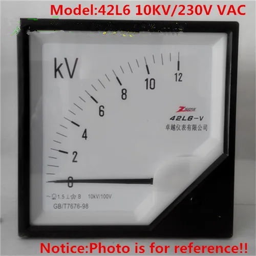 42l6-v Zero Setting Square Dial Panel Analog Voltage Meters Voltmeter ...