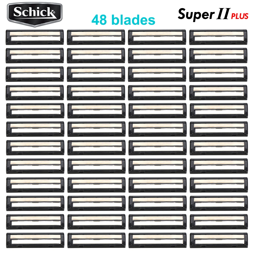 48 Blades Original Genuine Schick Super II PLUS Face Razor Blades ...