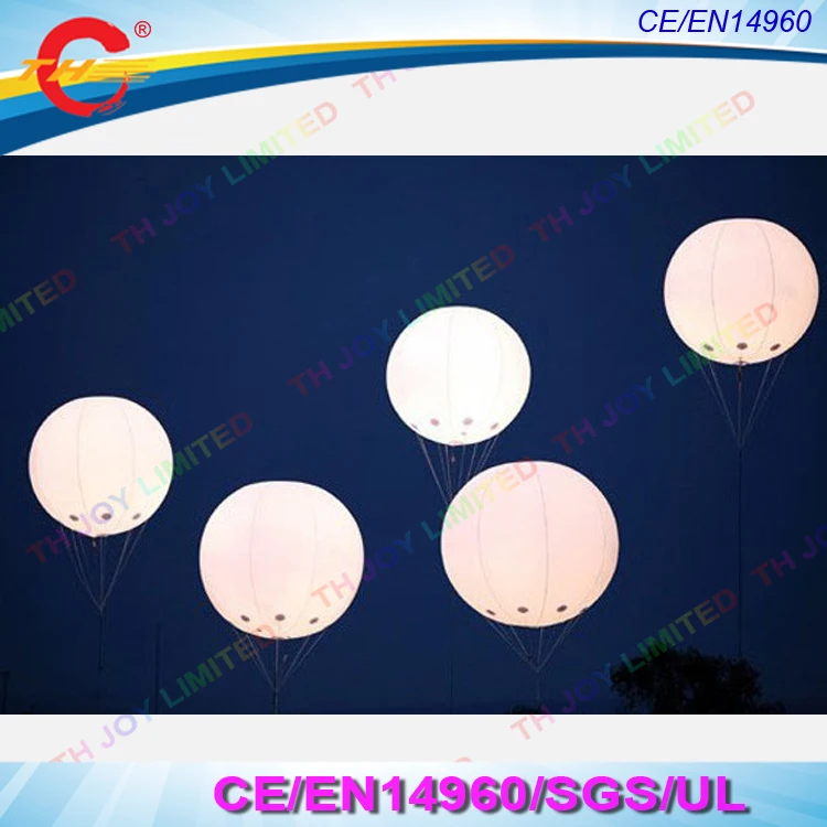 5pcs/lot, 2m led light Inflatable Helium Balloon Giant White Custom ...