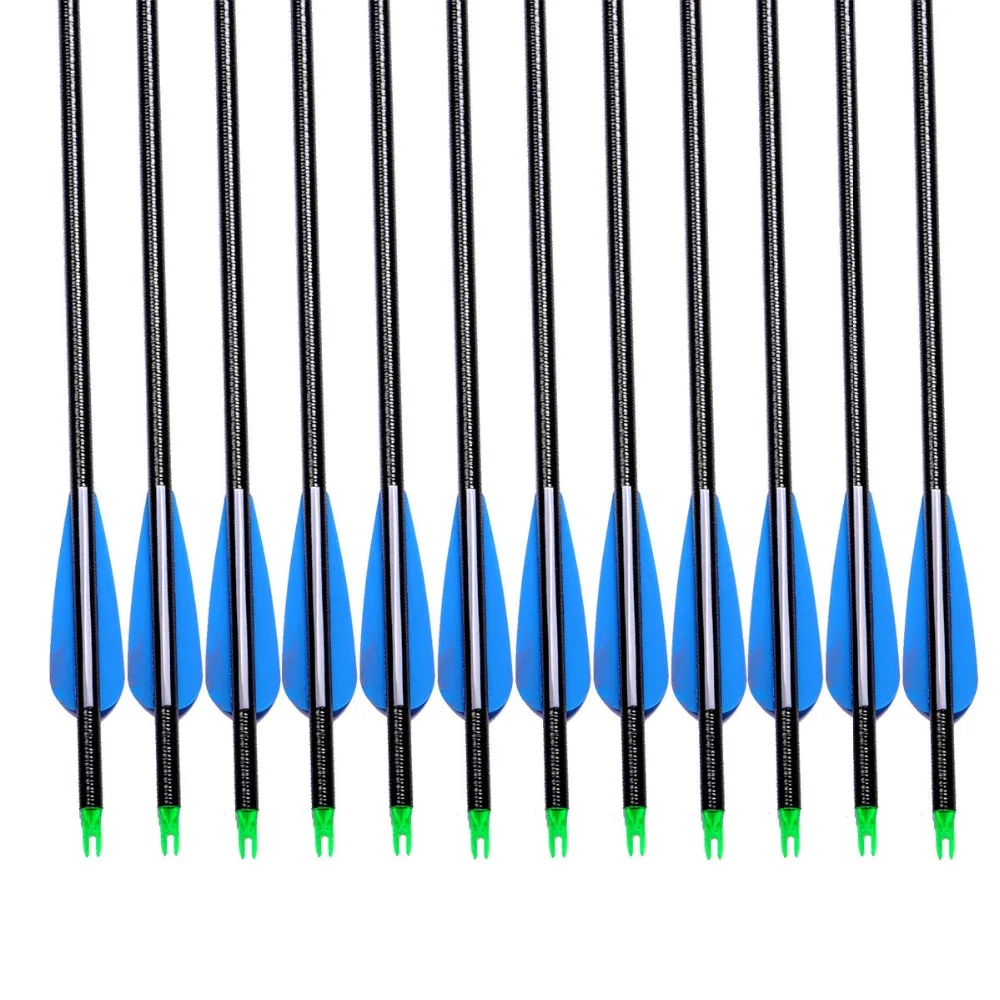 Blue 80cm Fiberglass Arrows Spine 600 Curly Fiberglass Shaft Target ...