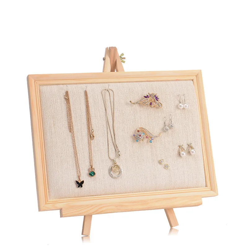 Solid Wood Ring Earrings Display Rack Customized Name Logos Fashion ...