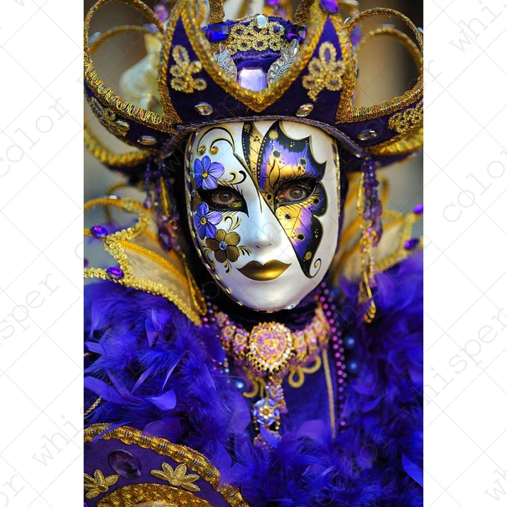 Diamond Painting Square/Round Daimond Painting"Fantasy Mask Venice ...