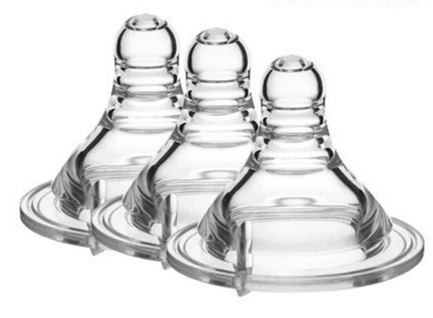 Wide Mouth Baby Nipple Round Hole Silicone Infant Pacifier Milk Bottle ...