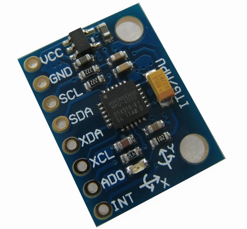 Mpu 6050 Gy 521 Module Three Axis Accelerometer Gyroscope 6dof Module Code Schematic In