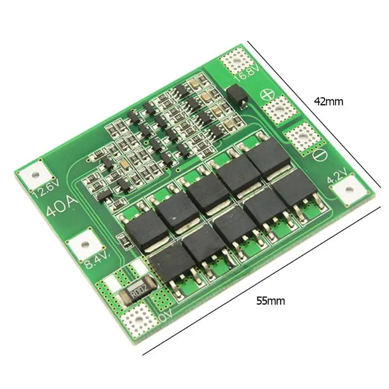 4S 40A Li-ion Lithium Battery Protection Board 18650 Charger PCB BMS ...