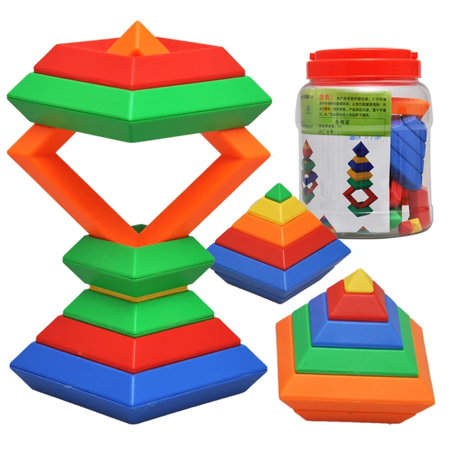 Aliexpress.com : Buy Ni rhombus blocks pyramid magicaf blocks baby toy ...