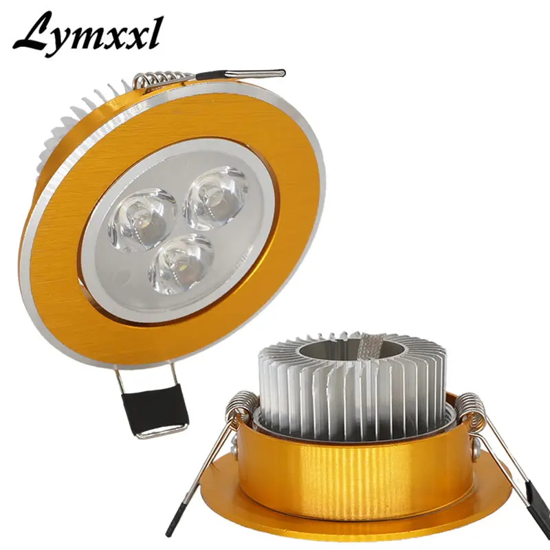 Brushed Gold Led Recessed Downlights Lamp 3w Led Cabinet Lamp 110V 220V ...