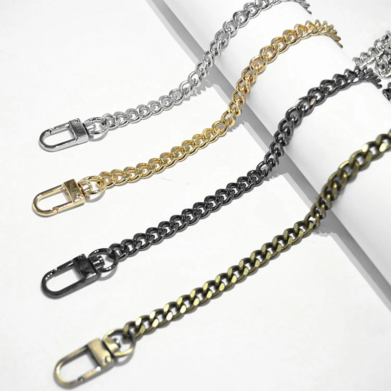 Small Black Handbag With Gold Chain Strap | semashow.com