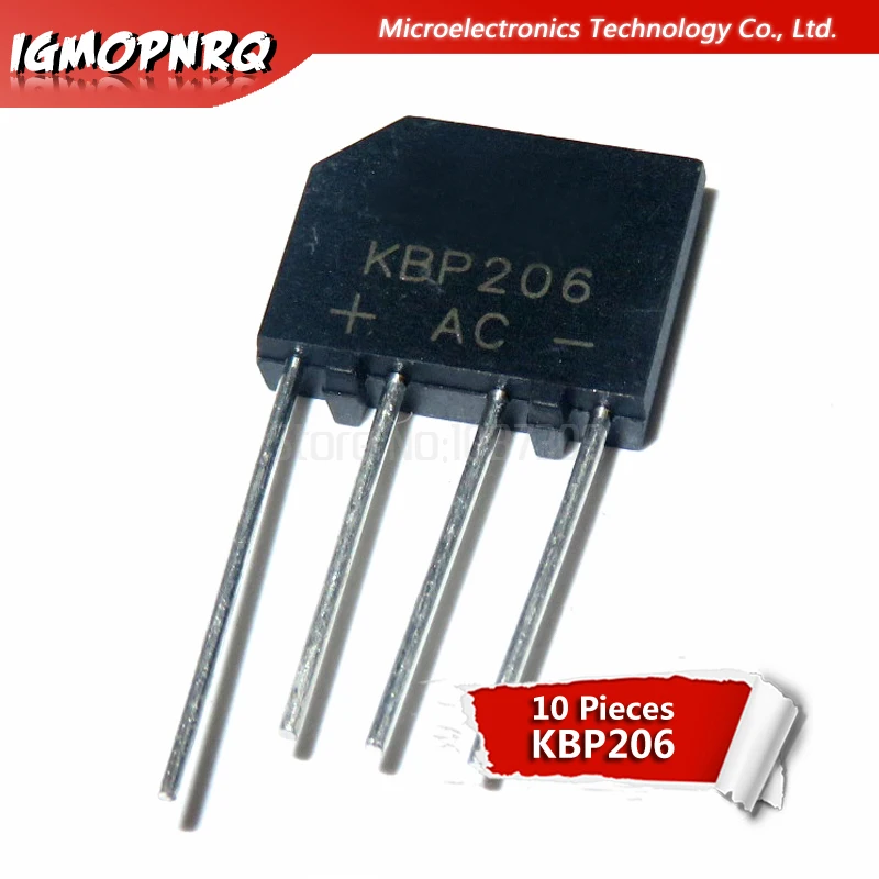 10PCS KBP206G KBP206 ZIP 브리지 정류기 2A 600V|반도체 집적회로| - AliExpress