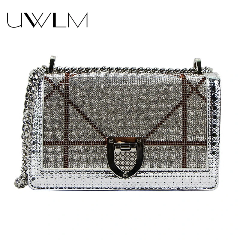 Diamond Bag Sequins Woman Messenger Chain Handbags Sequined Women ...