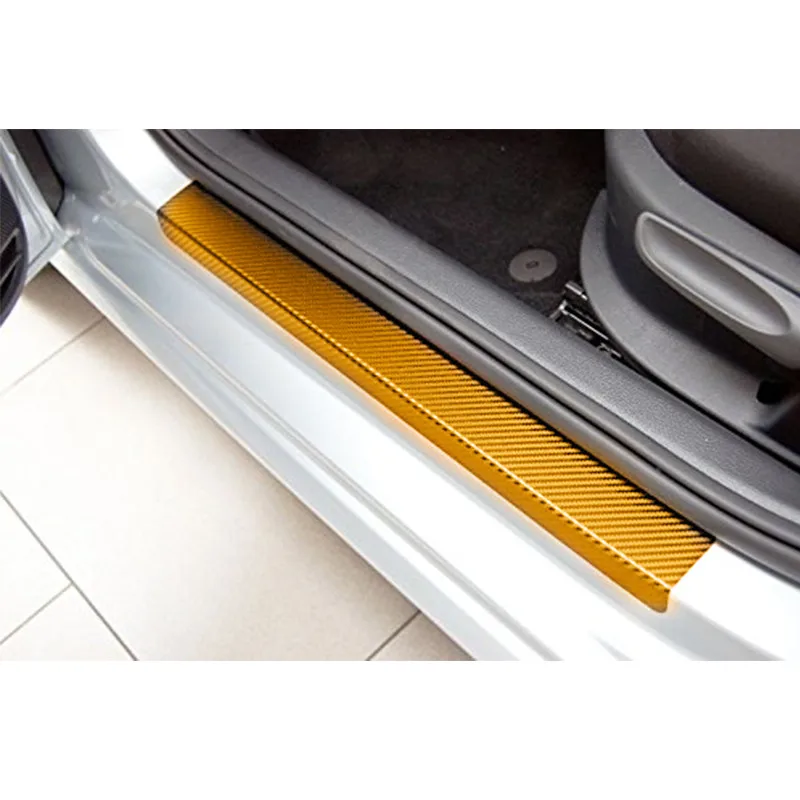 4x Anti-kick Car Door Plate Door Sill Scuff Covers Plate Auto Stickers ...