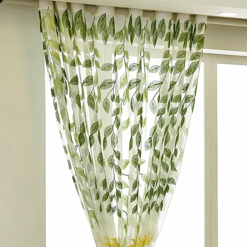 Green Wicker Embroidered Curtains Swallow Bird Embroidered curtain ...