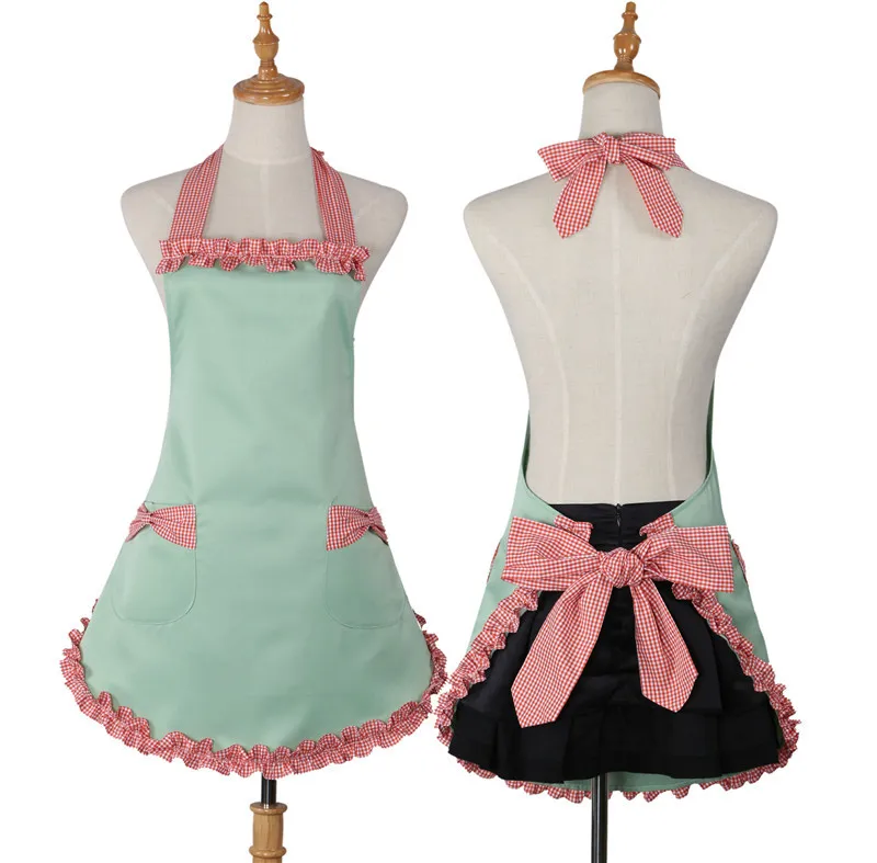 Women Kitchen Apron White ruffle apron Kitchen Restaurant Bar Chef Cook ...