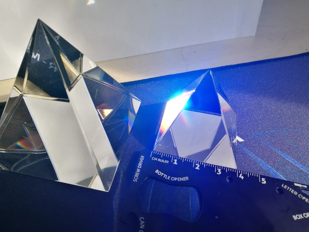 1PC 150mm Optical Glass Four Sides Pyramid Prism For Optical Experiment ...