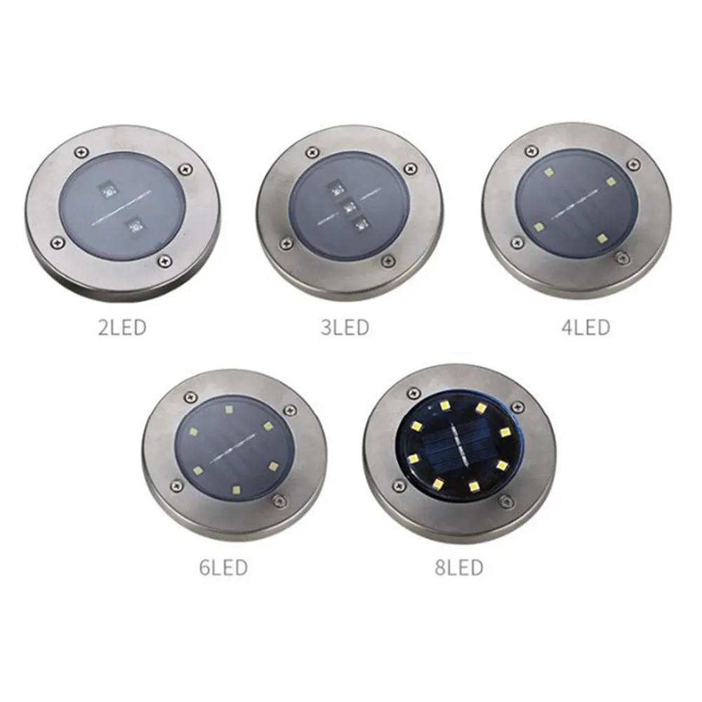 16 LEDs Ground Light Solar Powered Garden Landscape Lawn Lamp Buried ...