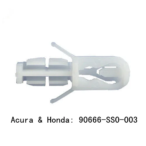 혼다 전설 tl prelude 90666 ss0 003 에 대 한 100 pcs oem 지붕 몰딩 클립 플라스틱 리테이너 ...