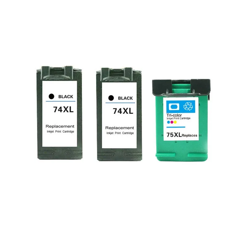 3 pcs INK CARTRIDGE for HP 74XL 75XL CB336WN CB338WN Deskjet D4260 ...