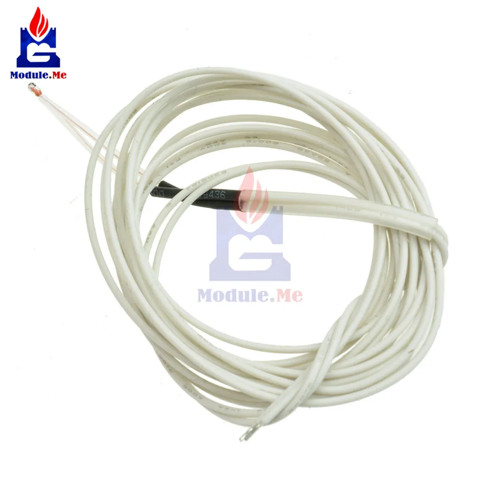 5PCS 100K Ohm NTC 3950 Thermistor Wire Cable NTC Thin Film Thermistor ...