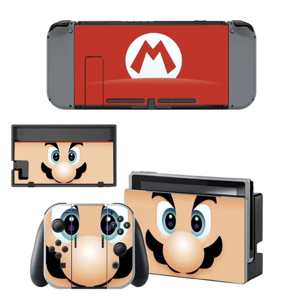 Super Mario Skin Sticker for Nintendo Switch Console Joy-Con Dock ...