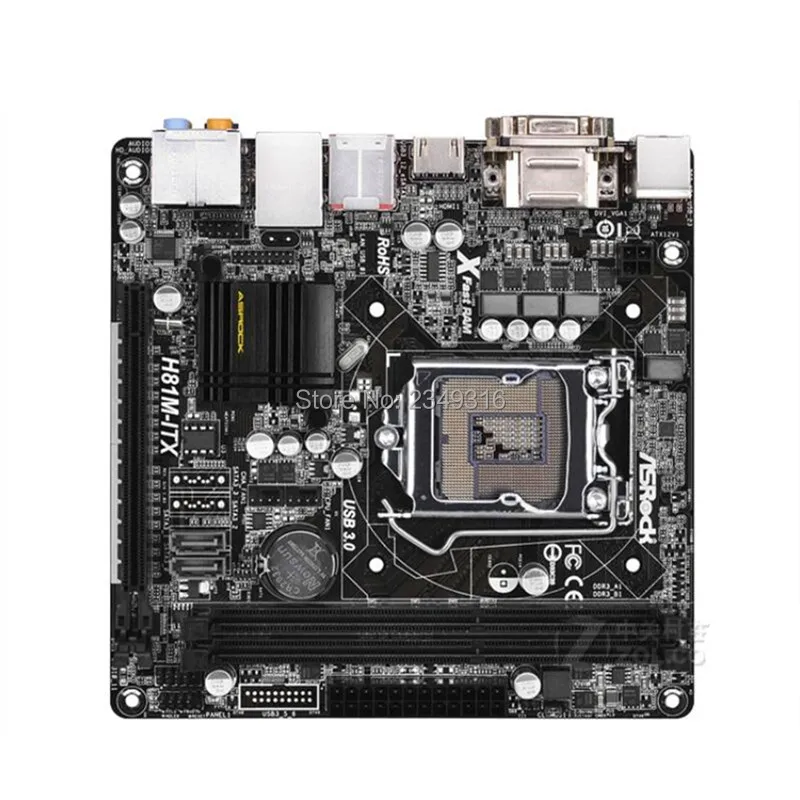Mini-itx Itx Htpc Usado Slot Original Lga1150 H81 Placa Mãe Para Asrock ...