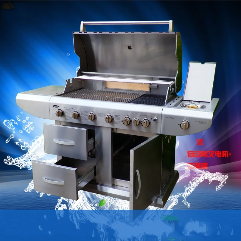 Stainless-Steel-Free-Standing-Barbecue-Grill-Luxury-Garden-Villa-Bbq ...