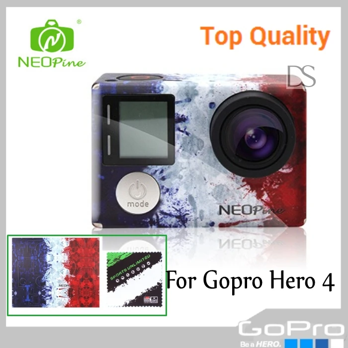 Gopro Hero 4 Sliver Sticker Go pro Neopine reutilizável corpo de câmera ...