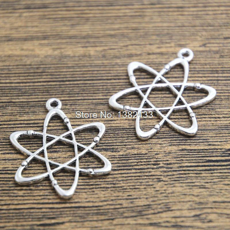 15pcs Atom Chemistry Charms Antique Silver Plated Science Charm Pendant ...