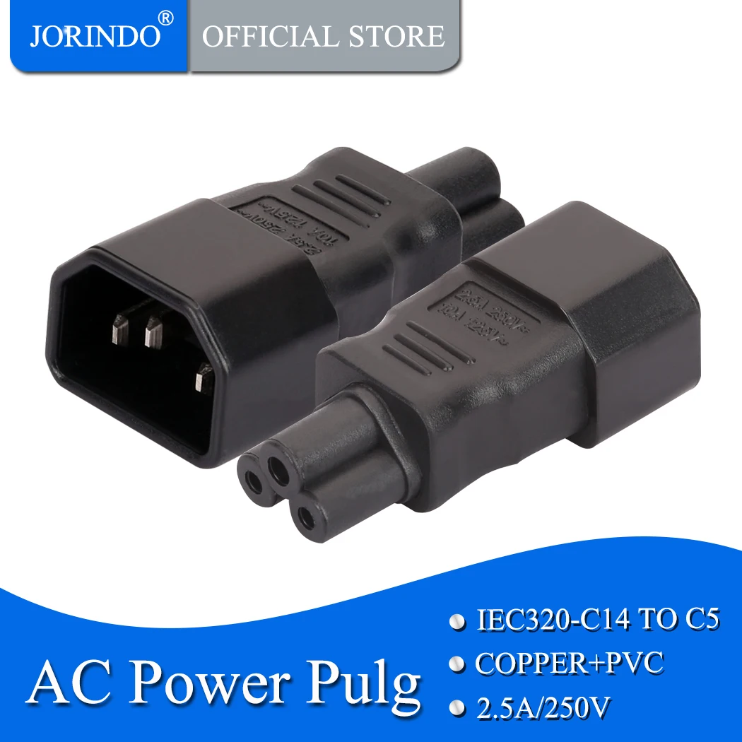 JORINDO-IEC-320-C14-to-C5-C5-to-C14-AC-adapter-pdu-UPS-plug-female ...