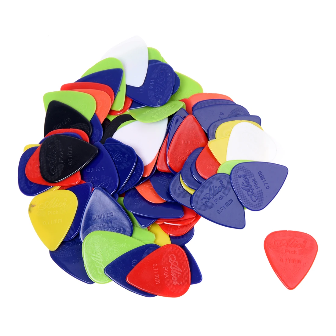 100pcs Plastic Guitar Picks Plectrums 0.71mm Random Color-in Electric ...