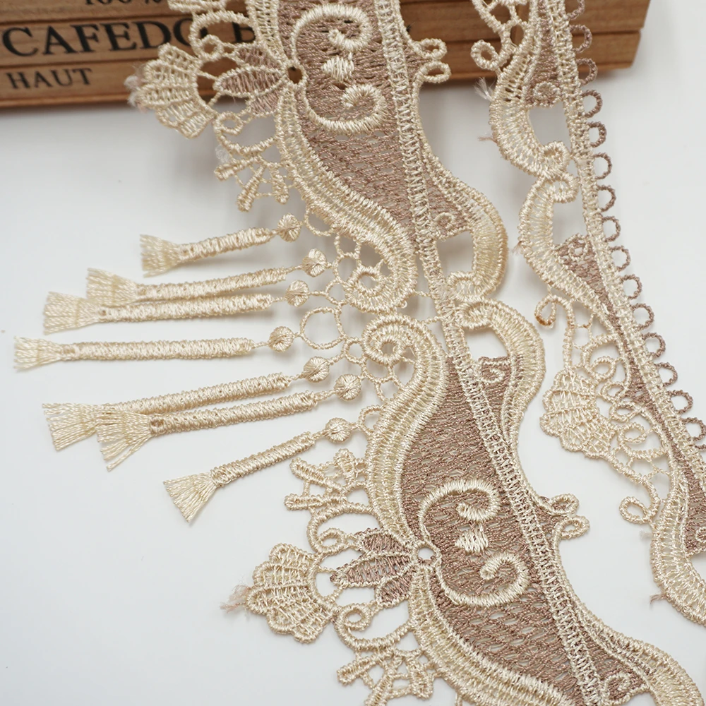 Cusack 2 Yards Embroidery Strip Tassel Lace Ribbon Trims Applique For ...