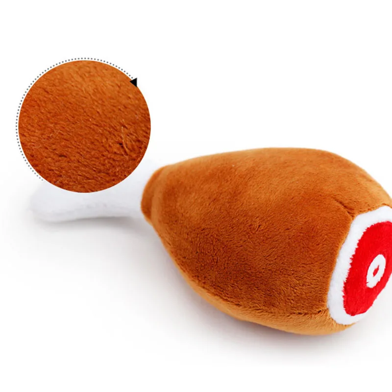 1 Piece High Quality Durable Pet Dog toys Chicken Legs Plush Toys Can ...