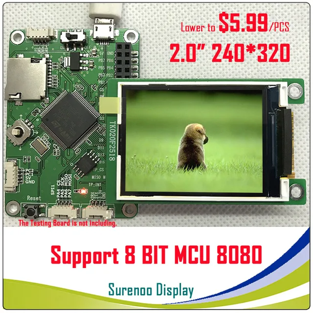 2.0 inch 320*240 8 Bit MCU 8080 TFT Color LCD Module Display Screen ...