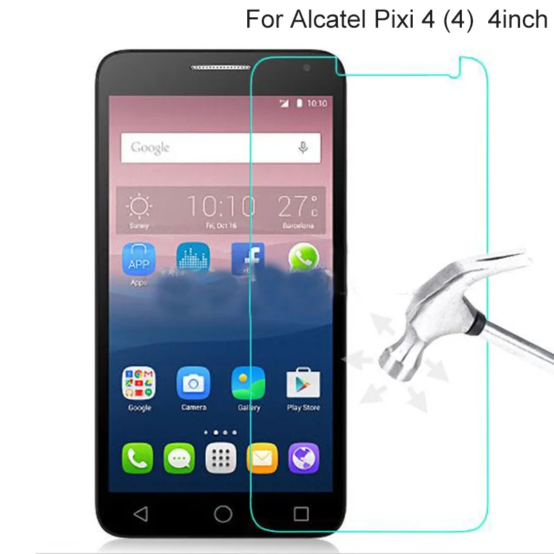 9H 2.5D 0.26mm Tempered Glass Protector For Alcatel Pixi 4 4.0inch LED ...