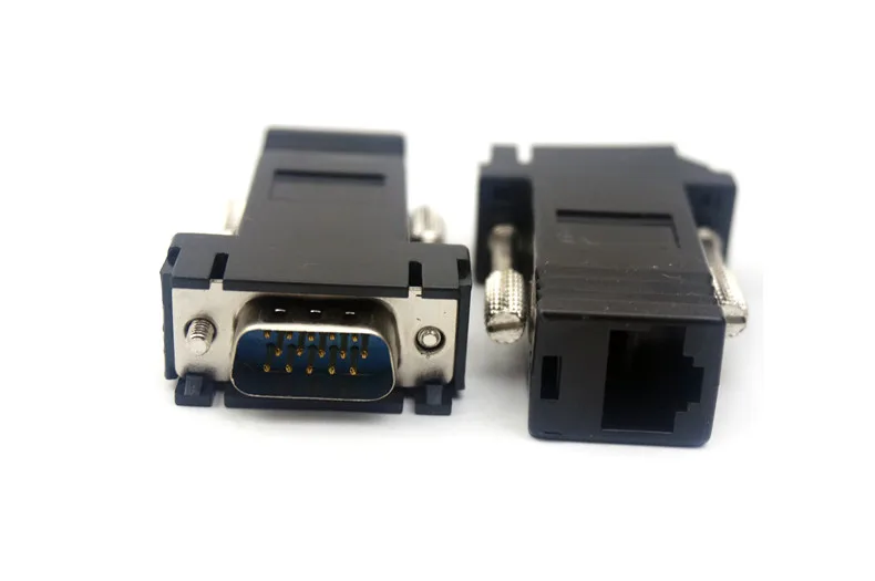 50 pçs/lote 15PIN VGA para RJ45 conector Nova VGA Extender Masculino ...