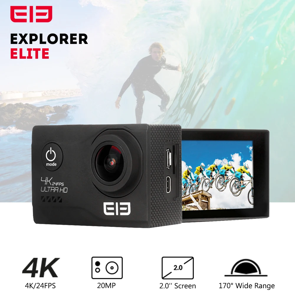 Ele Explorer Elite Sport Action Camera 4k Waterproof Novatek 96660 2.0 ...