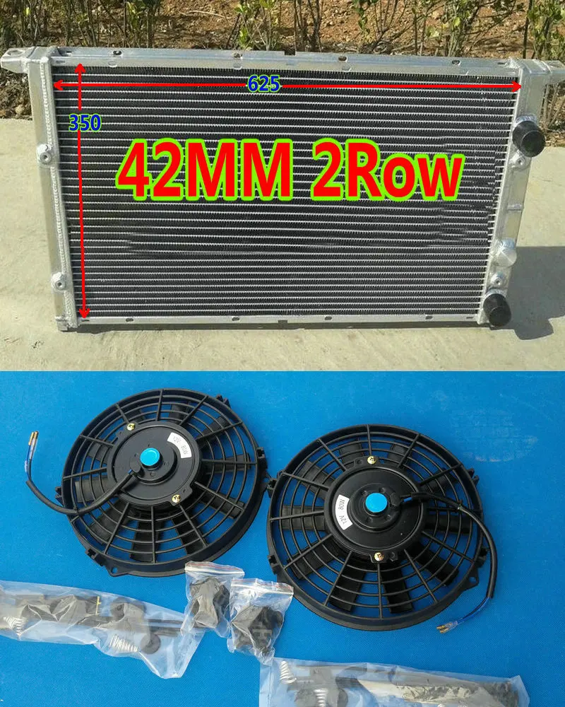 Radiador de corrida de alumínio, 1994 1998, 2 fileiras, 42mm, para vw ...