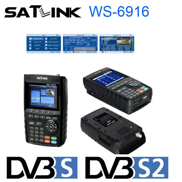 Satlink Localizador de Satélite Digital, WS 6916, DVB S2, DVB S2, Metro MPEG 2, MPEG 4, WS 6916 ...