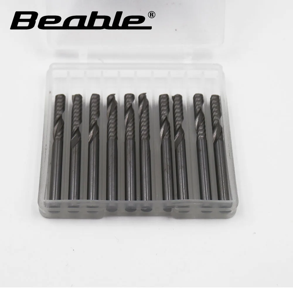 Beable carbide end mills 3.175*3.175*15*38.5mm Single Flute cutters ...