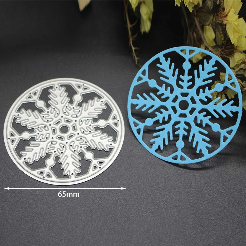 Snowflake Circle Metal Cutting Dies Scrapbooking Embossing Dies Cut ...