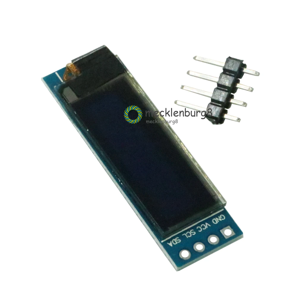 0.91 Inches 3.3 V Dc 5 V 128x32 Iic I2c Blue Oled Lcd Display Module ...