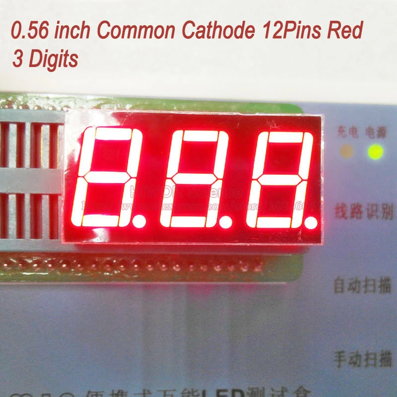 5pc 0.56" 7 Segment LS0565SR Super Red LED display CC LENOO Taiwan LS0565SRWK * individual led ...