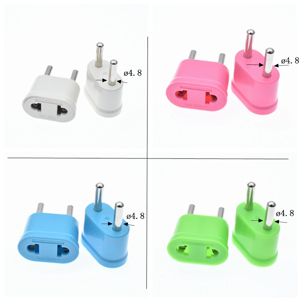 1pc-US-To-EU-Plug-Power-Adapter-White-Travel-Power-Plug-Adapter ...