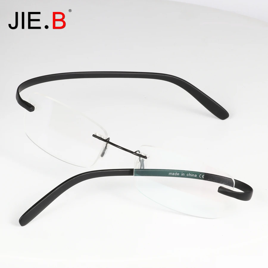 Buy Titanium Glasses Frame Men Semi Rimless