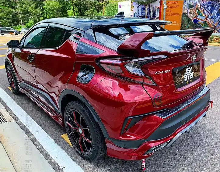 ABS / Carbon Fiber CAR REAR WING TRUNK LIP SPOILER FOR Toyota C HR CHR ...