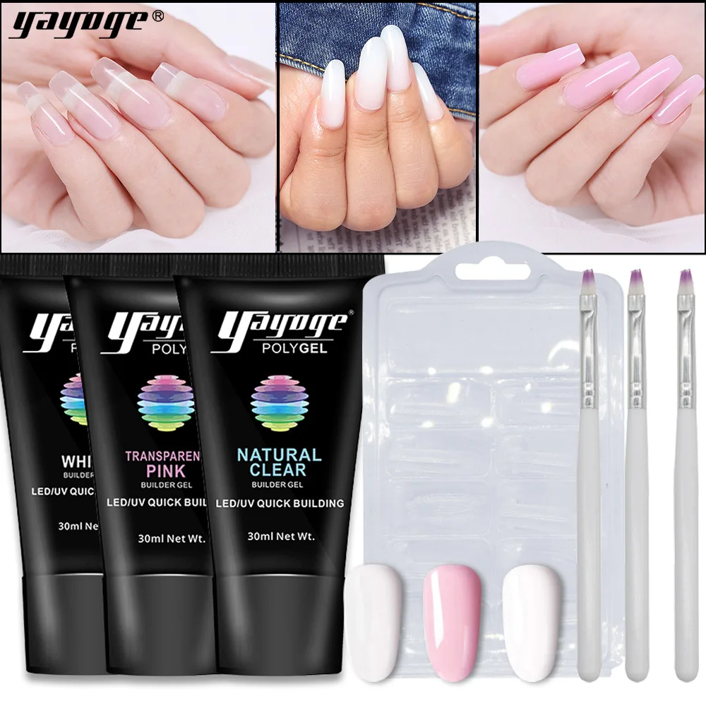 Yayoge Poly Gel Set Nails Tips France Nail Art 30ml UV Gel Nail Polish ...