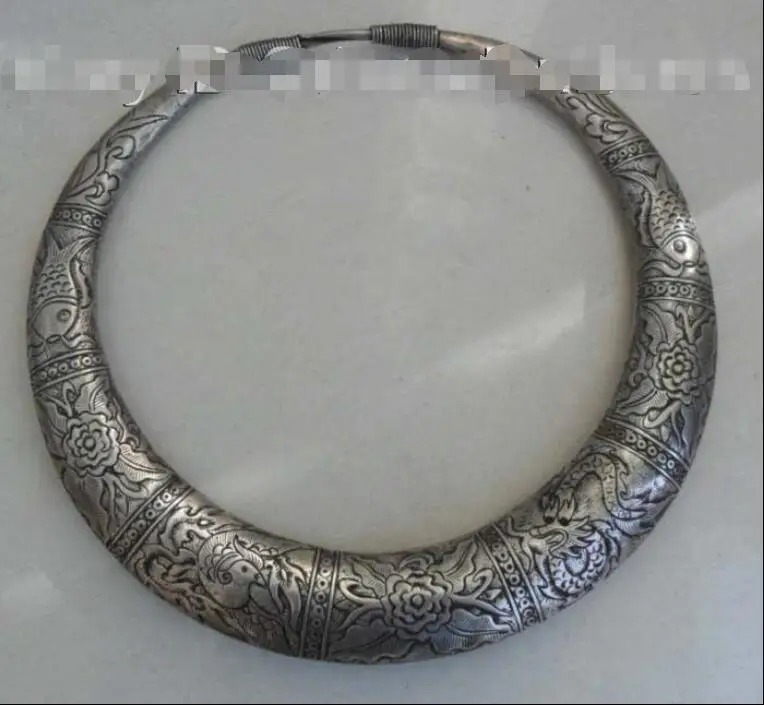 Tribe Exotic Chinese Handmade Miao Silver Necklace|silver necklace ...