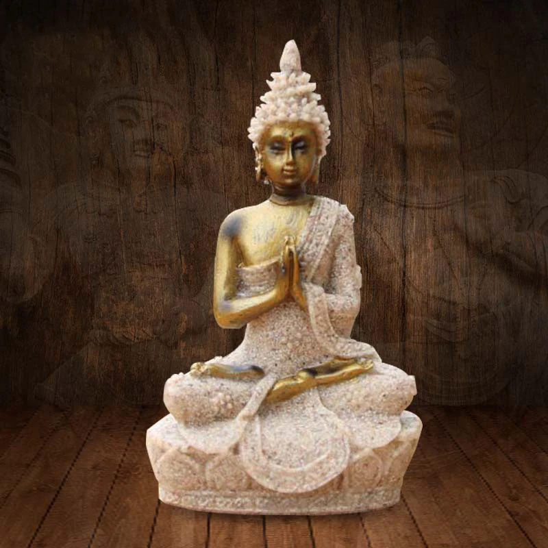 The nature Sandstone small Buddha Statue Fashion Sculpture Resin ...
