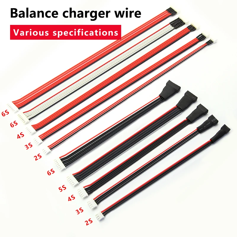 5pcs/lot 2s 3s 4s 5s 6s Lipo Balance Wire Extension Charged Cable Jst ...
